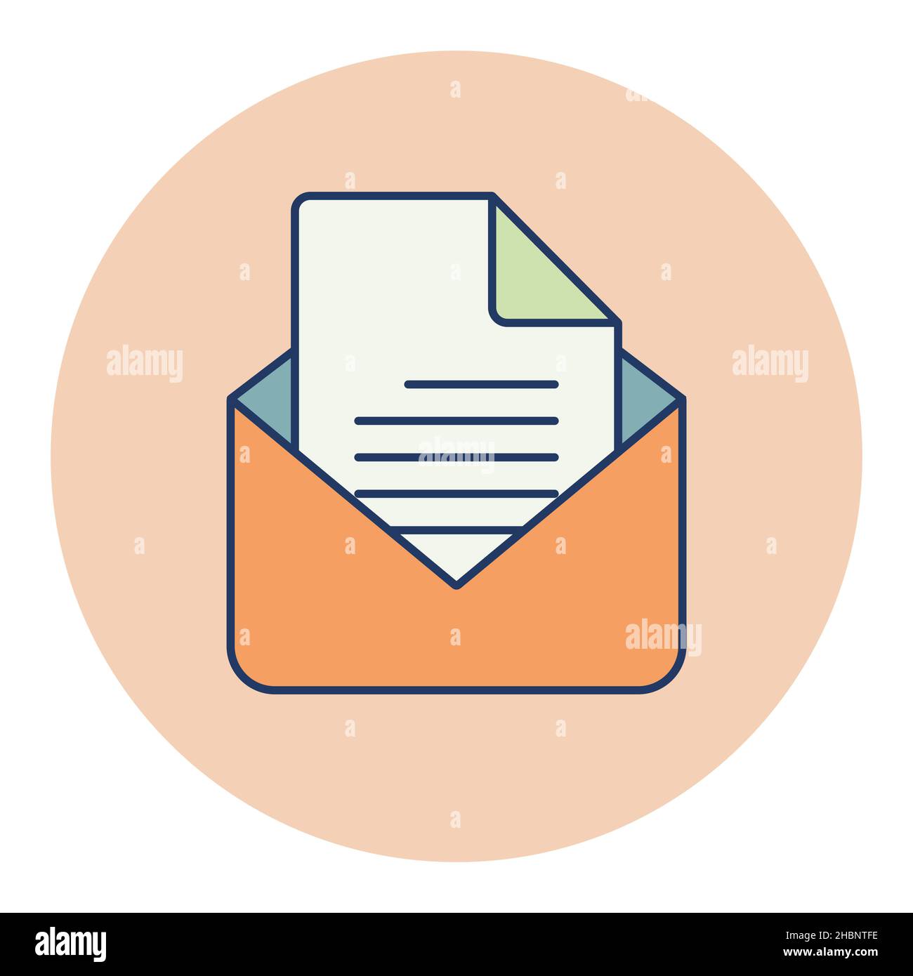 Message outline flat icon. Office sign. Graph symbol for your web site ...