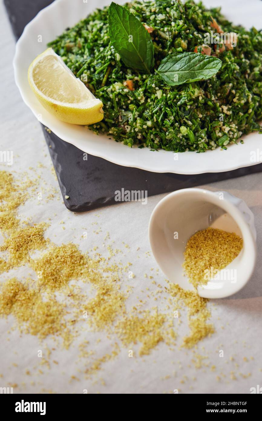 traditional arab food. Tabbuleh Stock Photo - Alamy