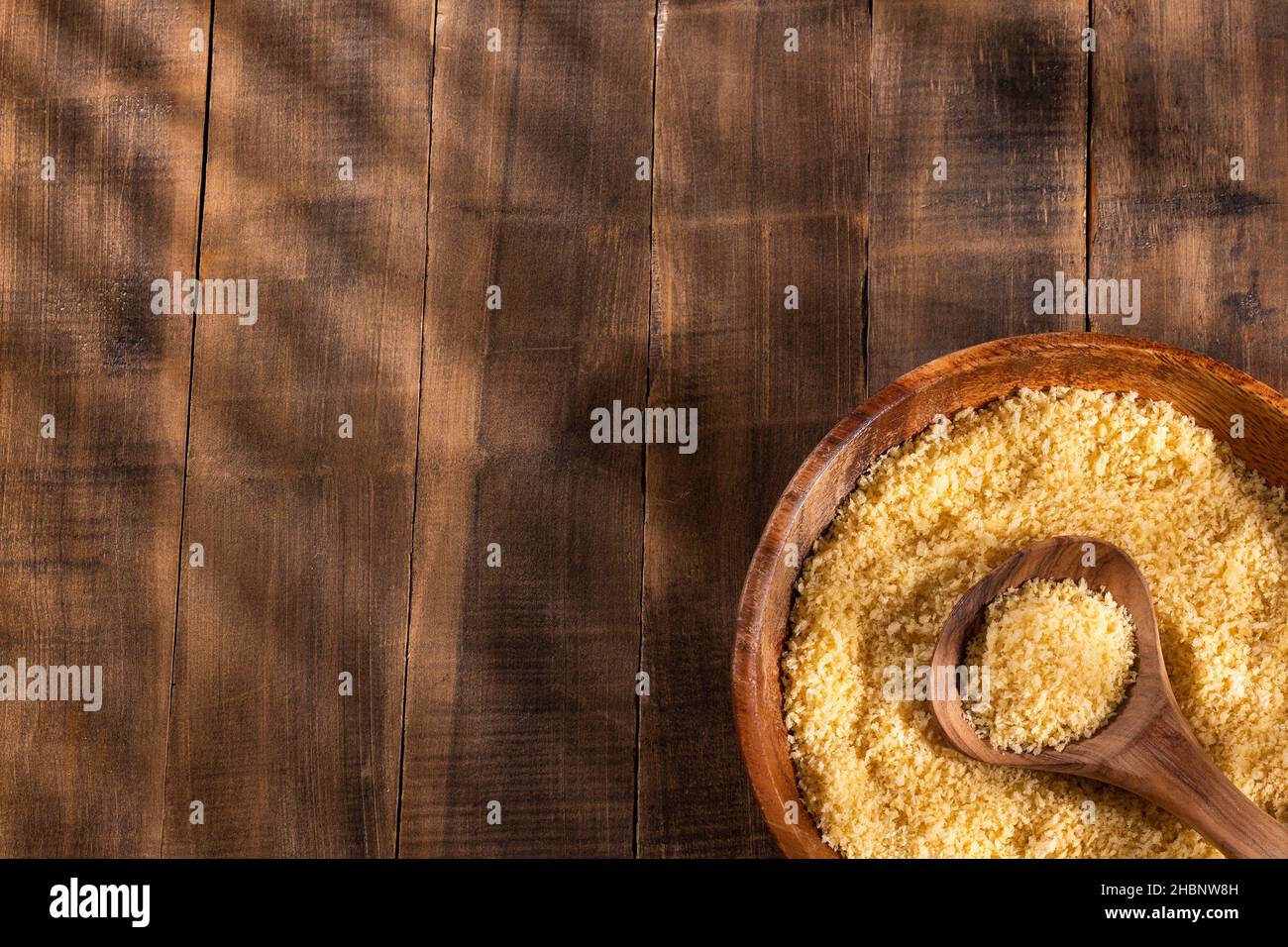 Japanese panko bread in crumbs on spoon - healthy food Stock Photo - Alamy
