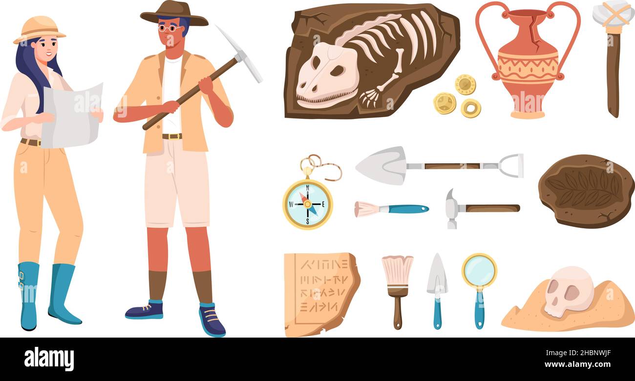 Archaeologist archaeologists Stock Vector Images - Alamy