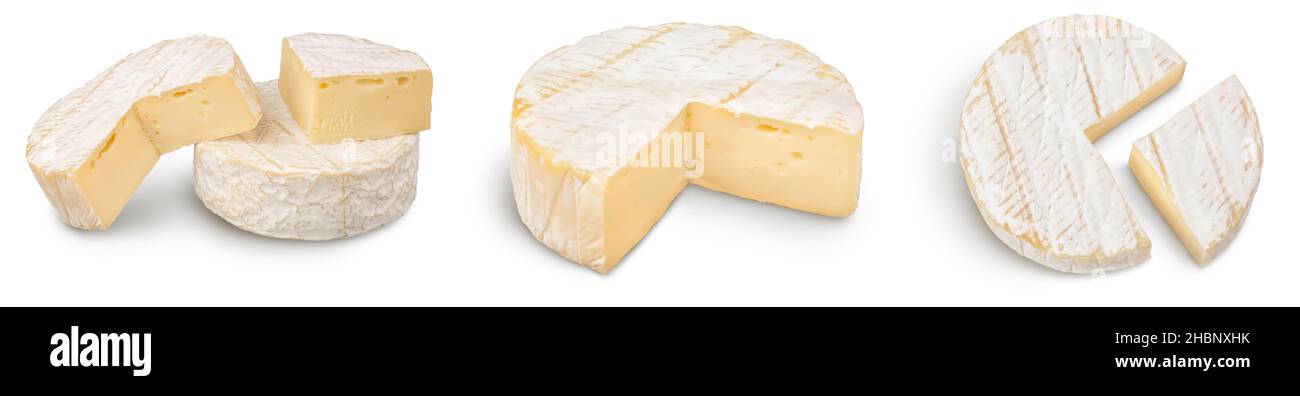 Camembert cheese isolated on white background with clipping path and ...