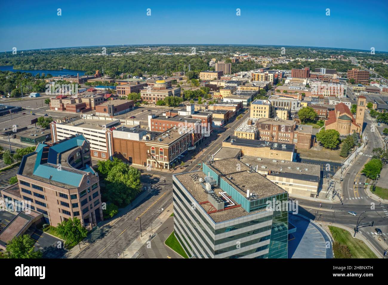 An aerial view of downtown St. Cloud in Minnesota Stock Photo - Alamy