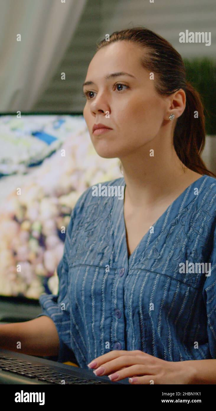 Woman Architect Using Touch Screen For Building Model And Maquette Layout Engineer Working With