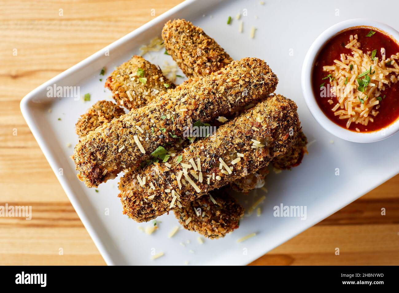 Fried mozzarella sticks hi-res stock photography and images - Alamy