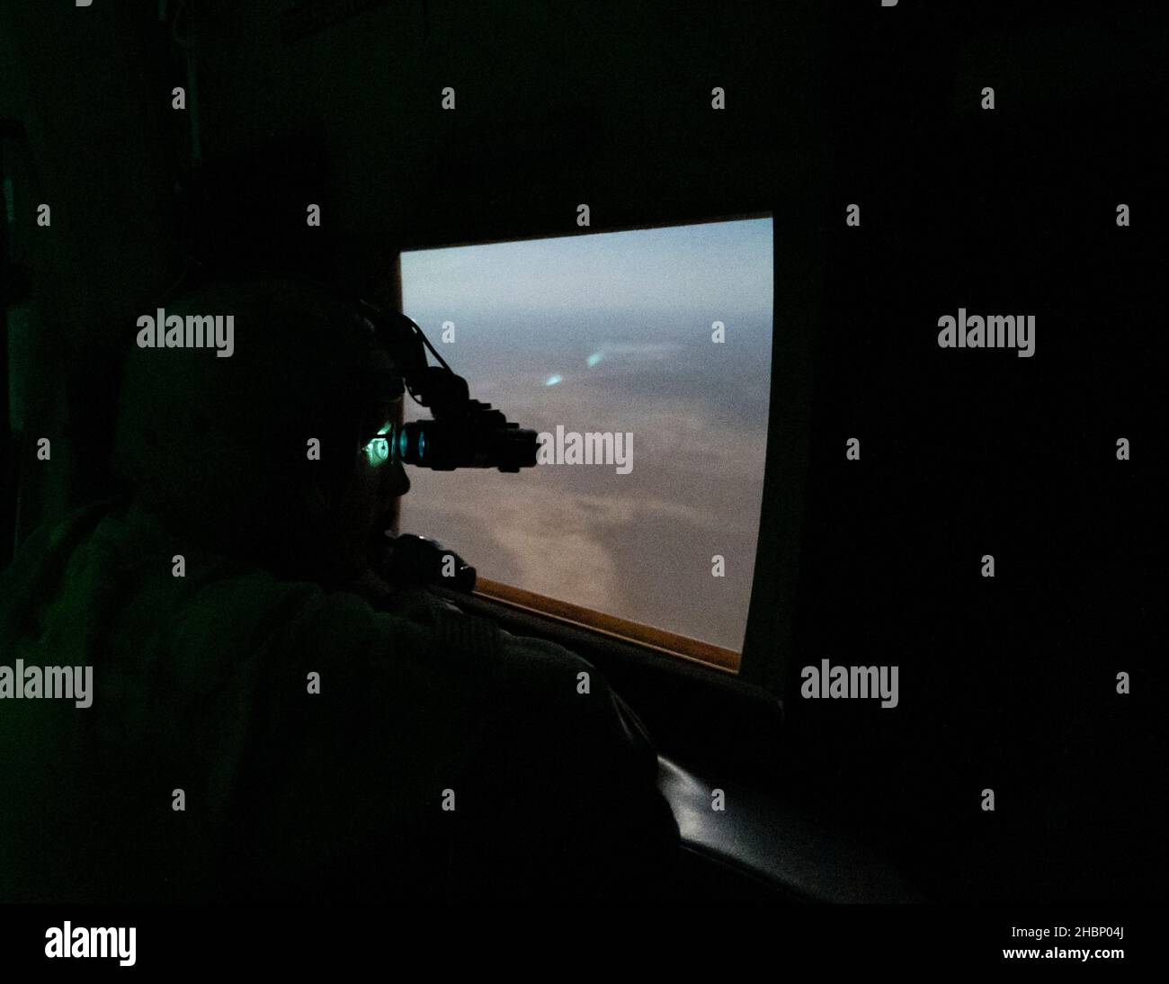 A U.S. Air Force HC-130J Combat King II loadmaster deployed with the ...