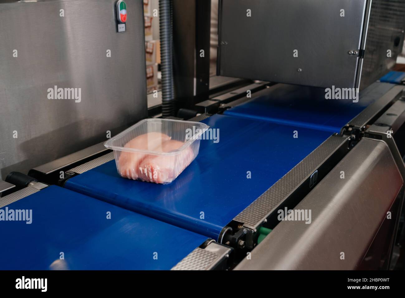 Chicken fillet production line . Factory for the production of food ...