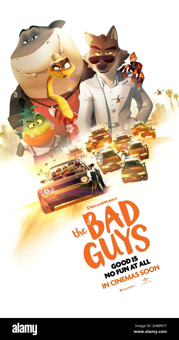 The Bad Guys Advance Poster From Left Mr Piranha Voice Anthony Ramos Mr Shark Voice