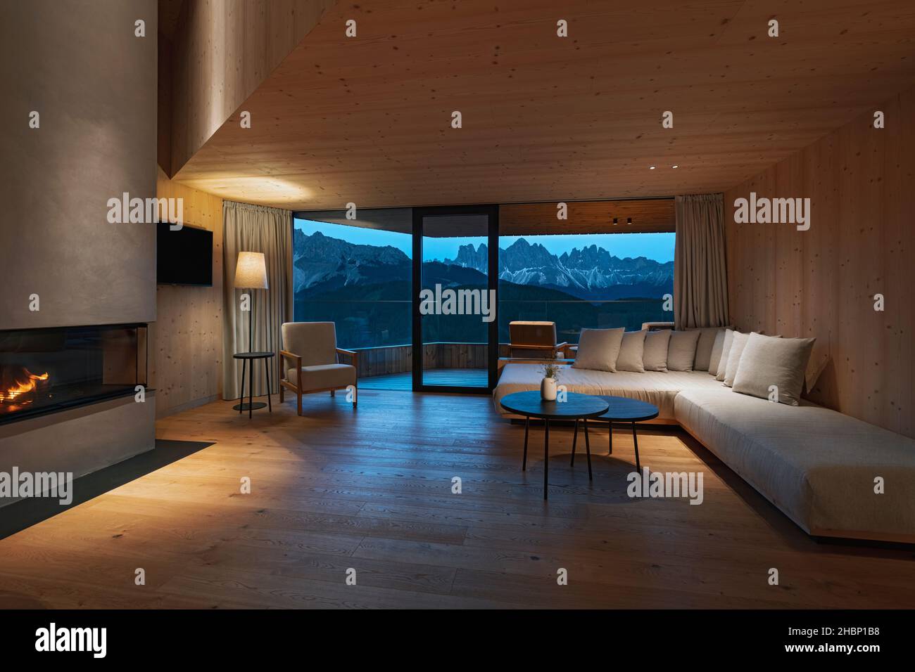 Forestis Dolomites, an Italian luxury hotel Stock Photo - Alamy