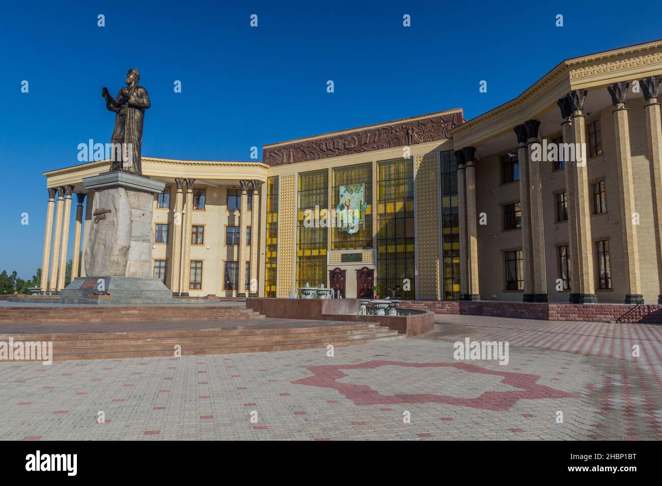 Khujand rudaki statue cultural palace hi-res stock photography and ...