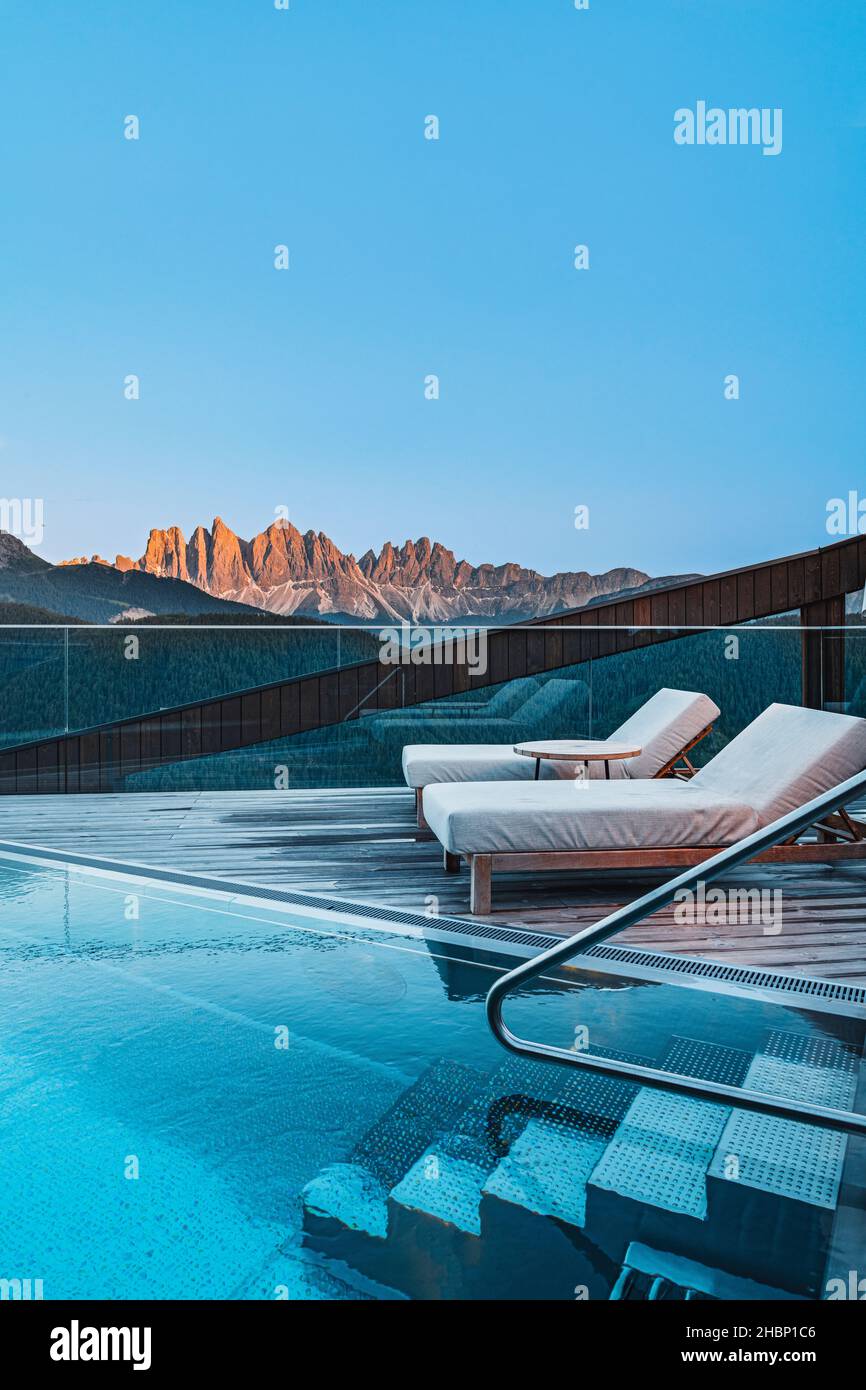 Forestis Dolomites, an Italian luxury hotel Stock Photo - Alamy