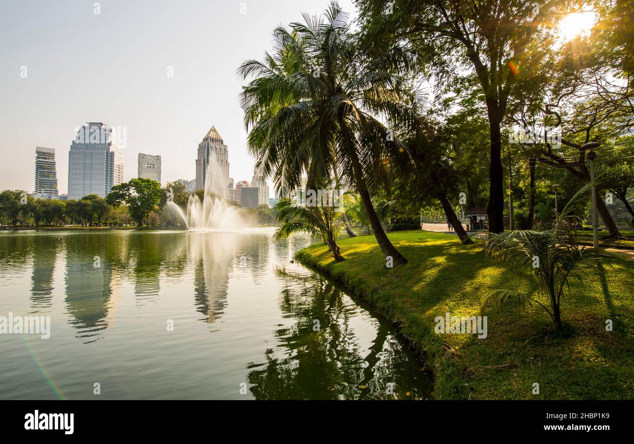 Lumpini park is the major recreational area in the heart of the city ...