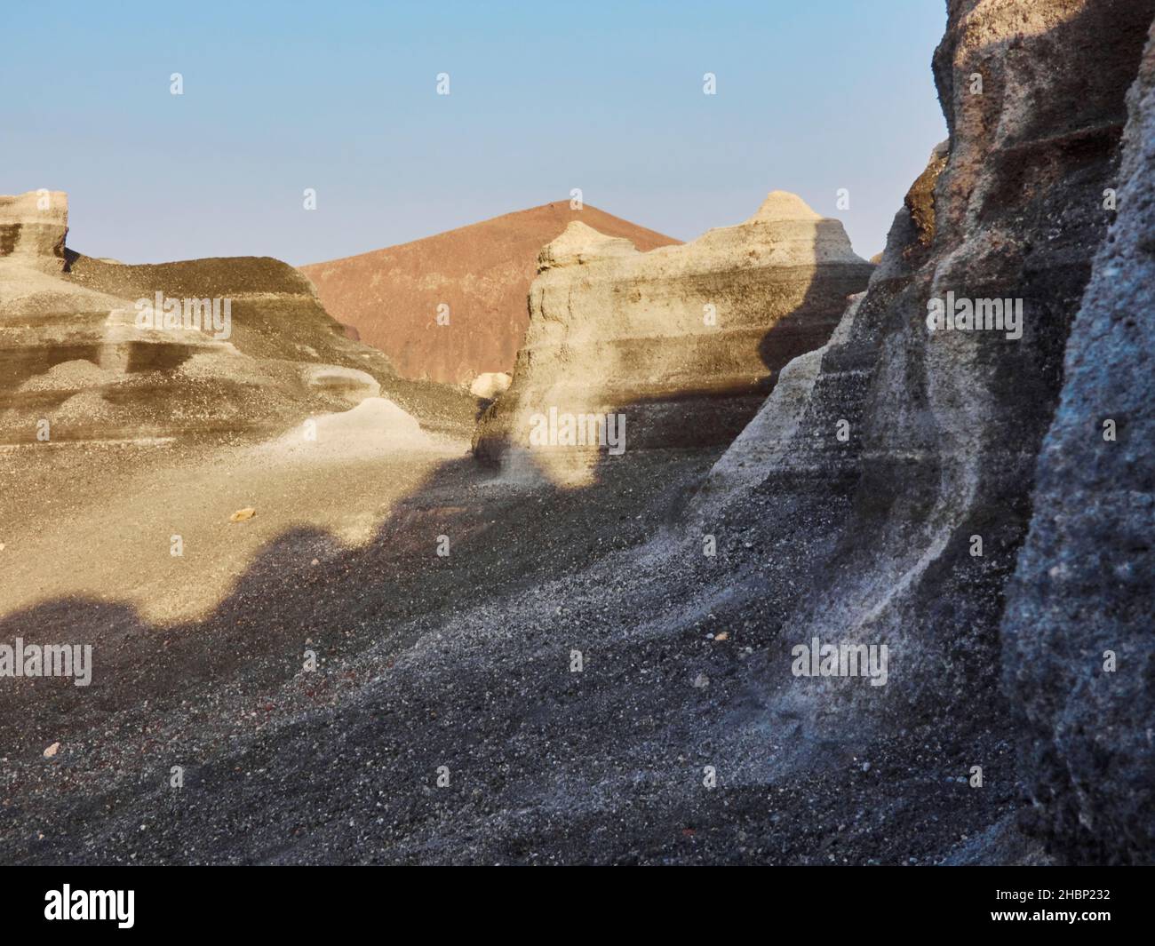 volcanic landscape with mountain background Stock Photo - Alamy