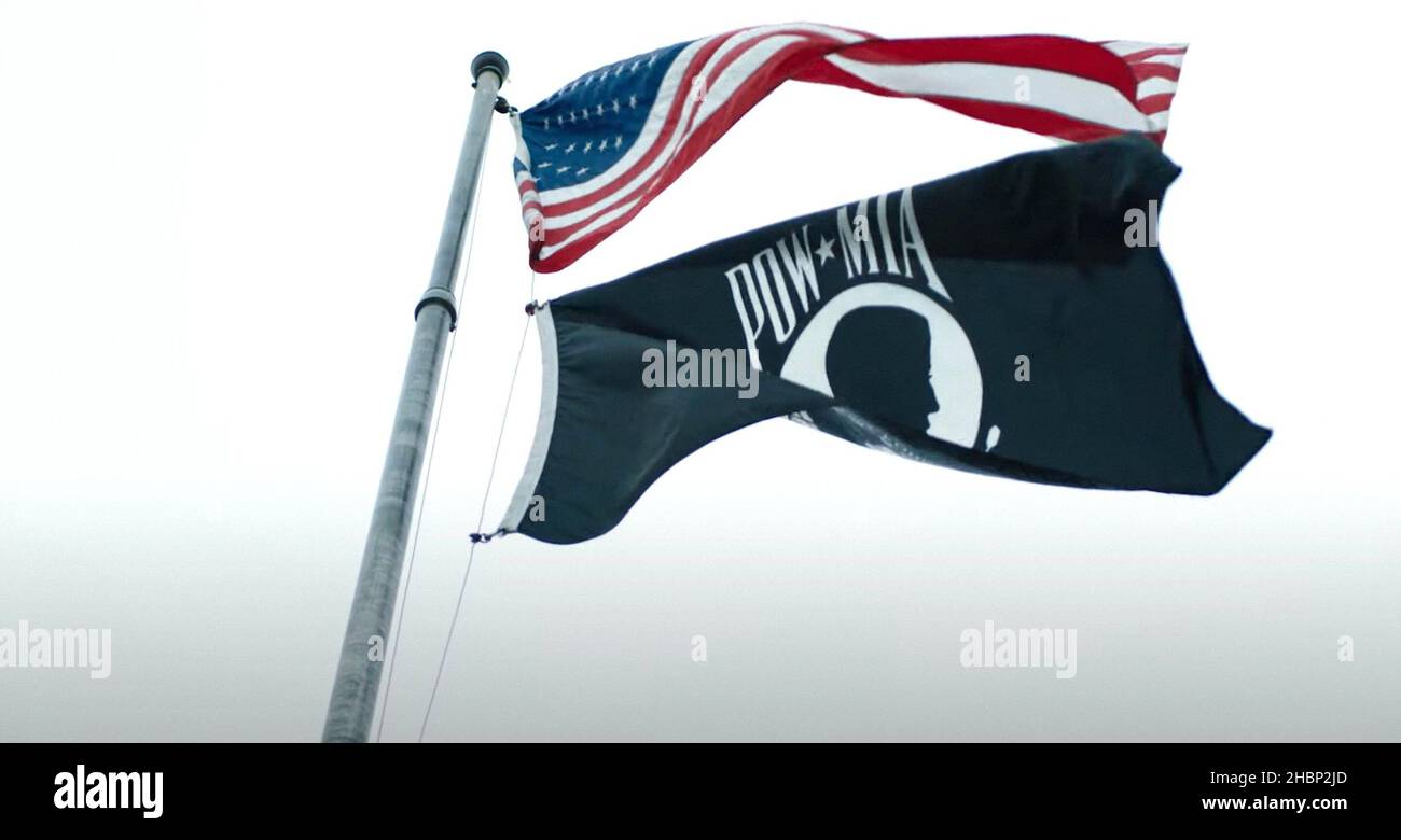 TO WHAT REMAINS, POW/MIA flag flying under the flag of the United ...