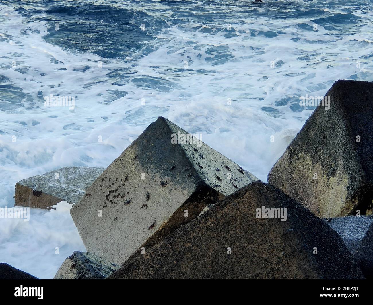 Ocean concrete blocks hi-res stock photography and images - Alamy