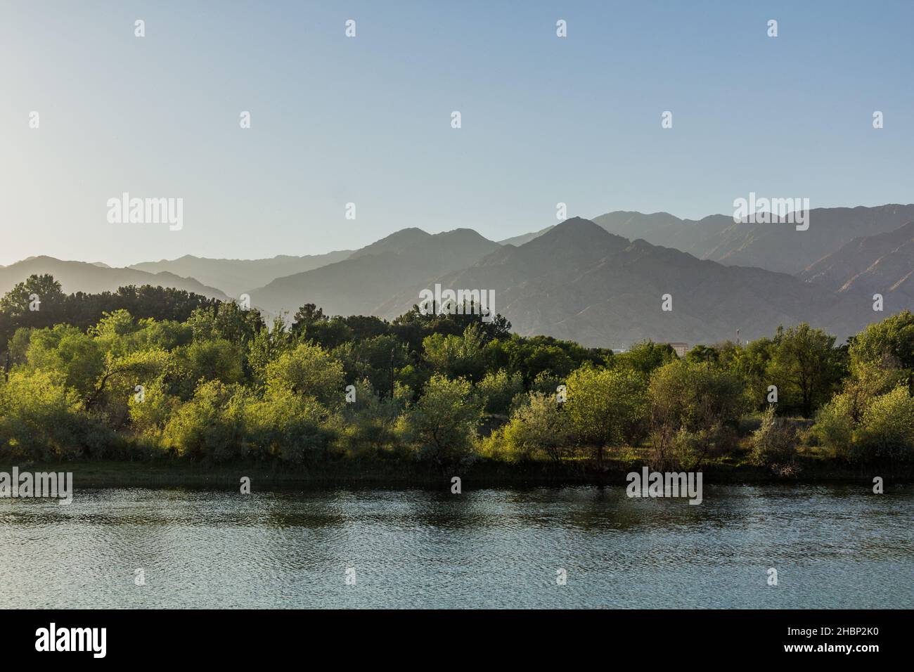 Syr Darya river and landscape near Khujand, Tajikistan Stock Photo - Alamy