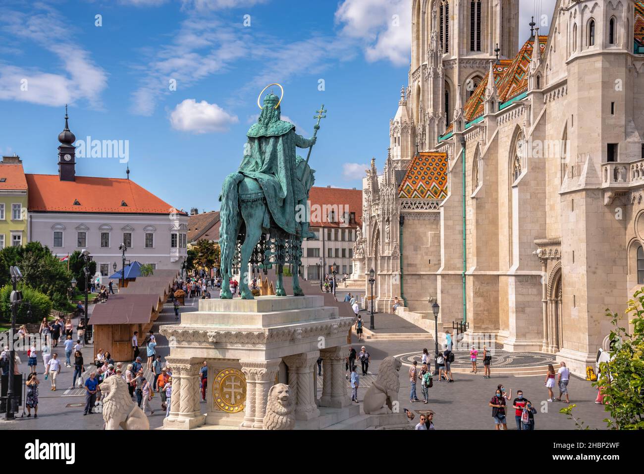 Holy Trinity square in Budapest, Hungary Stock Photo - Alamy