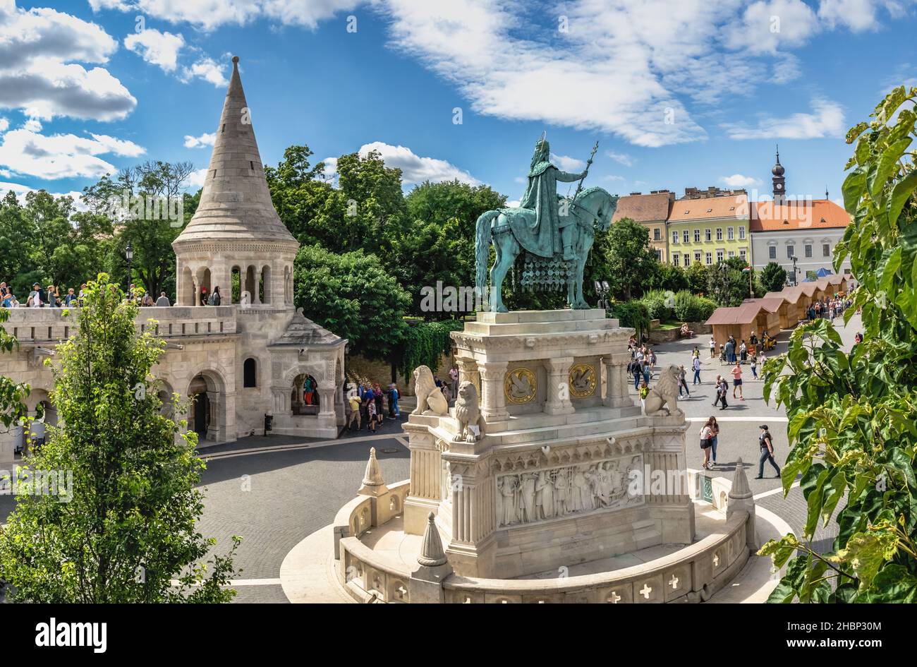 Holy Trinity square in Budapest, Hungary Stock Photo - Alamy
