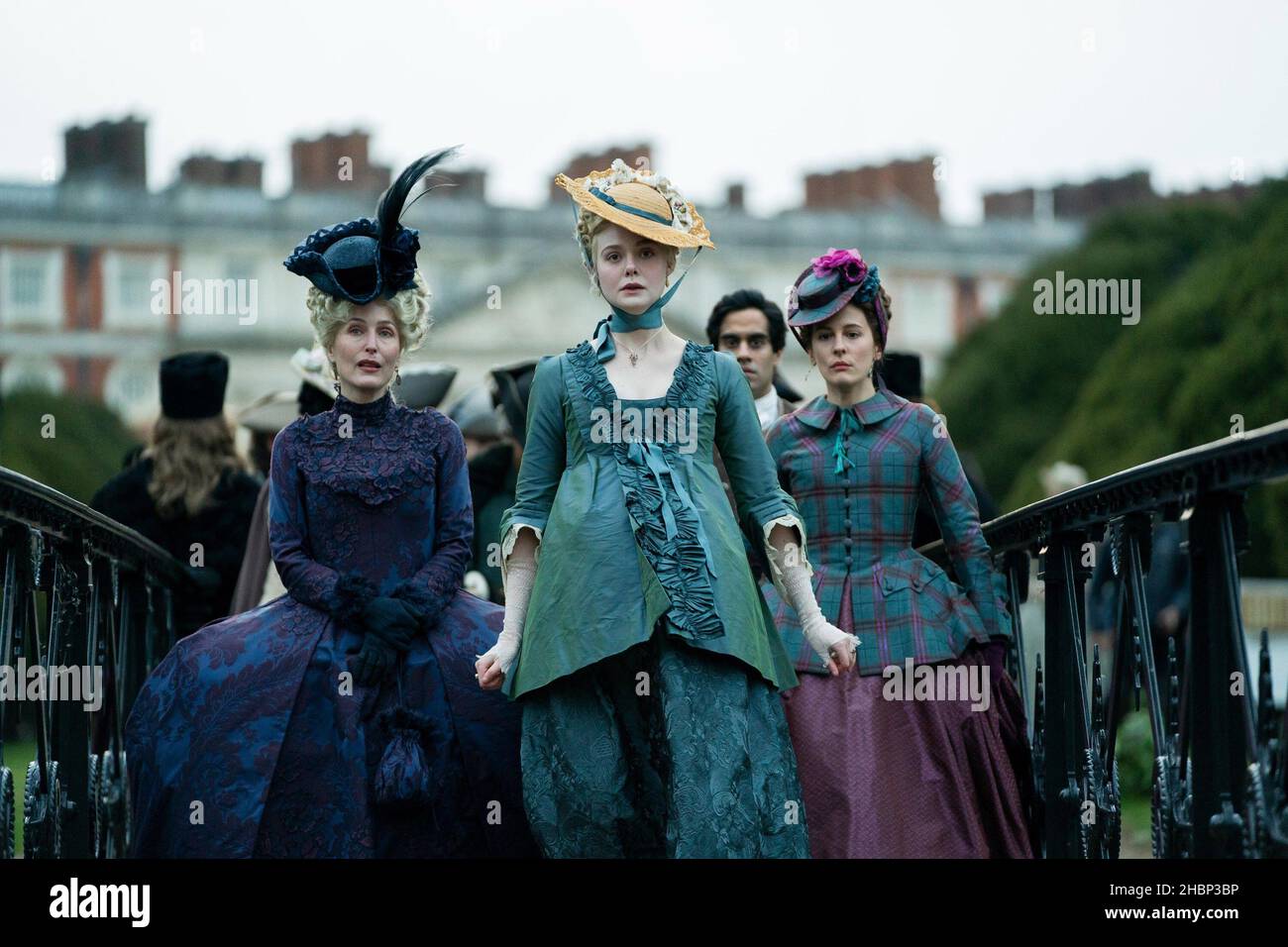 THE GREAT, from left: Gillian Anderson, Elle Fanning, Sacha Dhawan ...