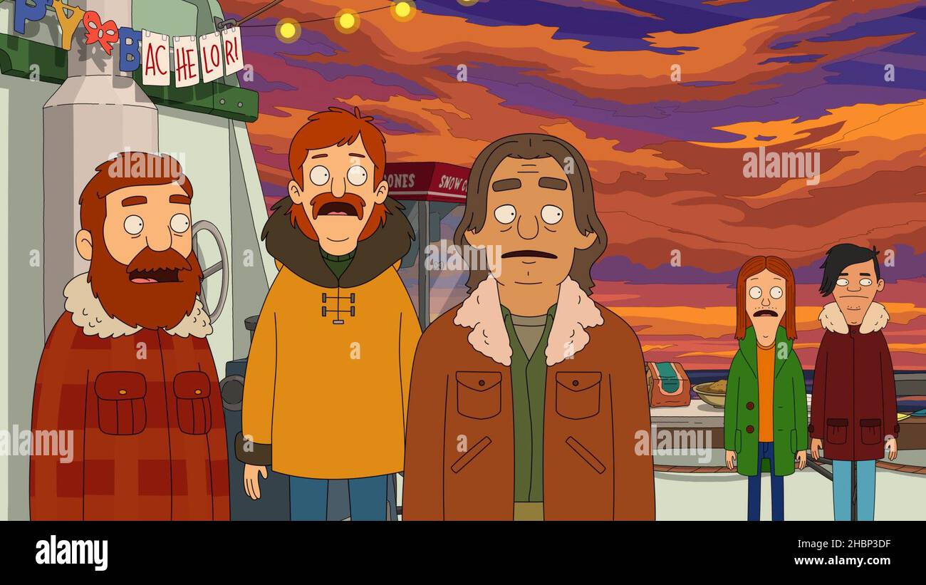 THE GREAT NORTH, left: Beef Tobin (voice: Nick Offerman), Wolf Tobin ...
