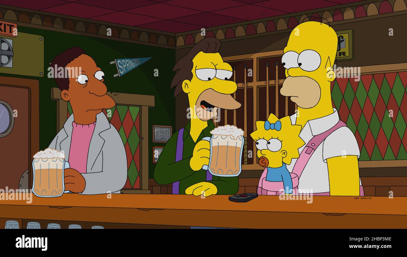 THE SIMPSONS, from left: Carl Carlson (voice: Alex Desert), Lenny ...