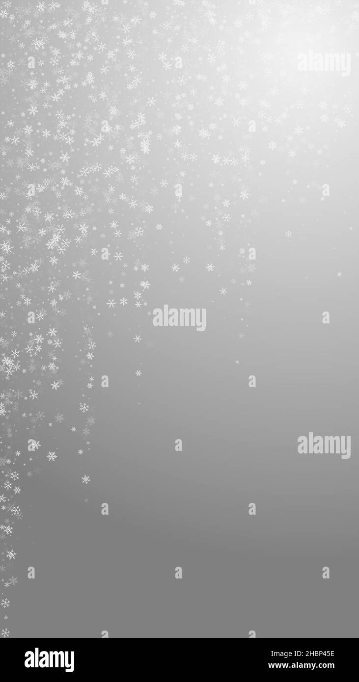 Beautiful snowfall Christmas background. Subtle flying snow flakes and ...