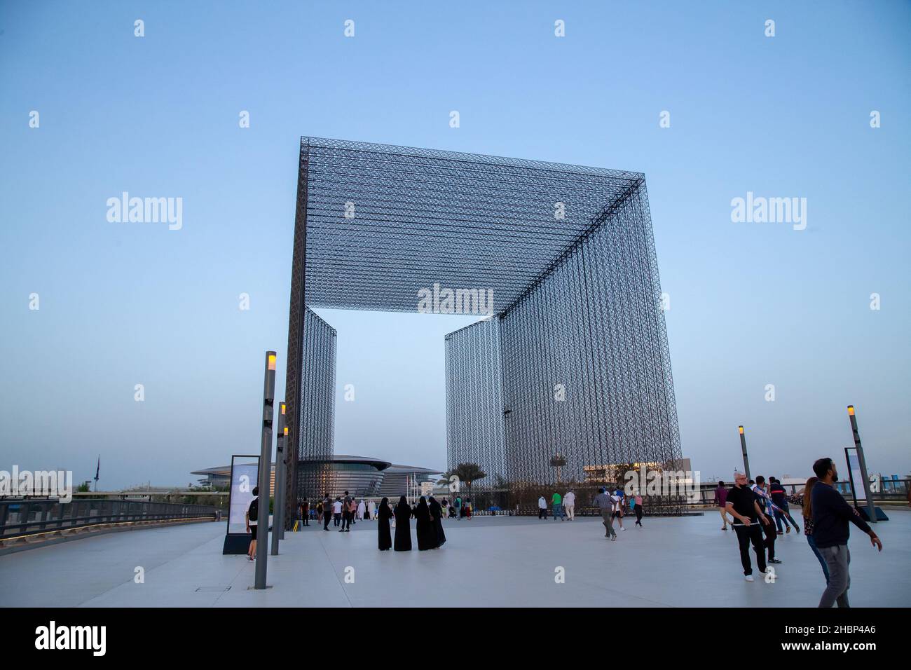 DUBAI, UNITED ARAB EMIRATES - Nov 12, 2021: The entrance gate to the ...