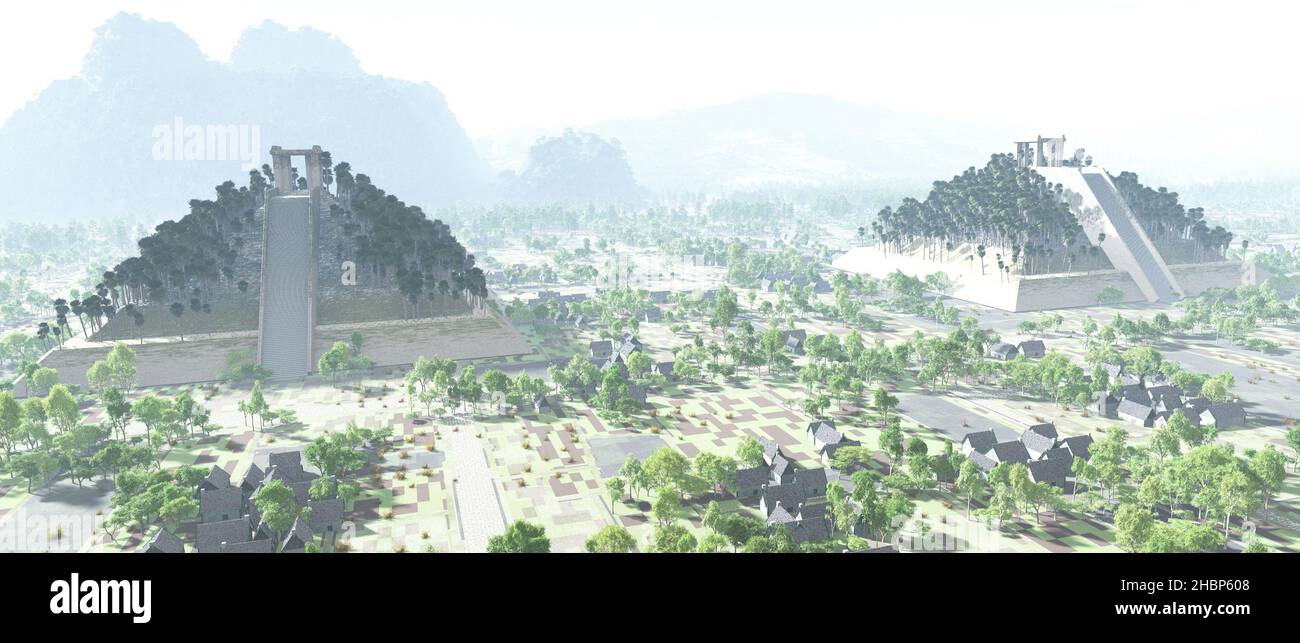 A 3d digital render illustration of a majestic and unique pyramid ...