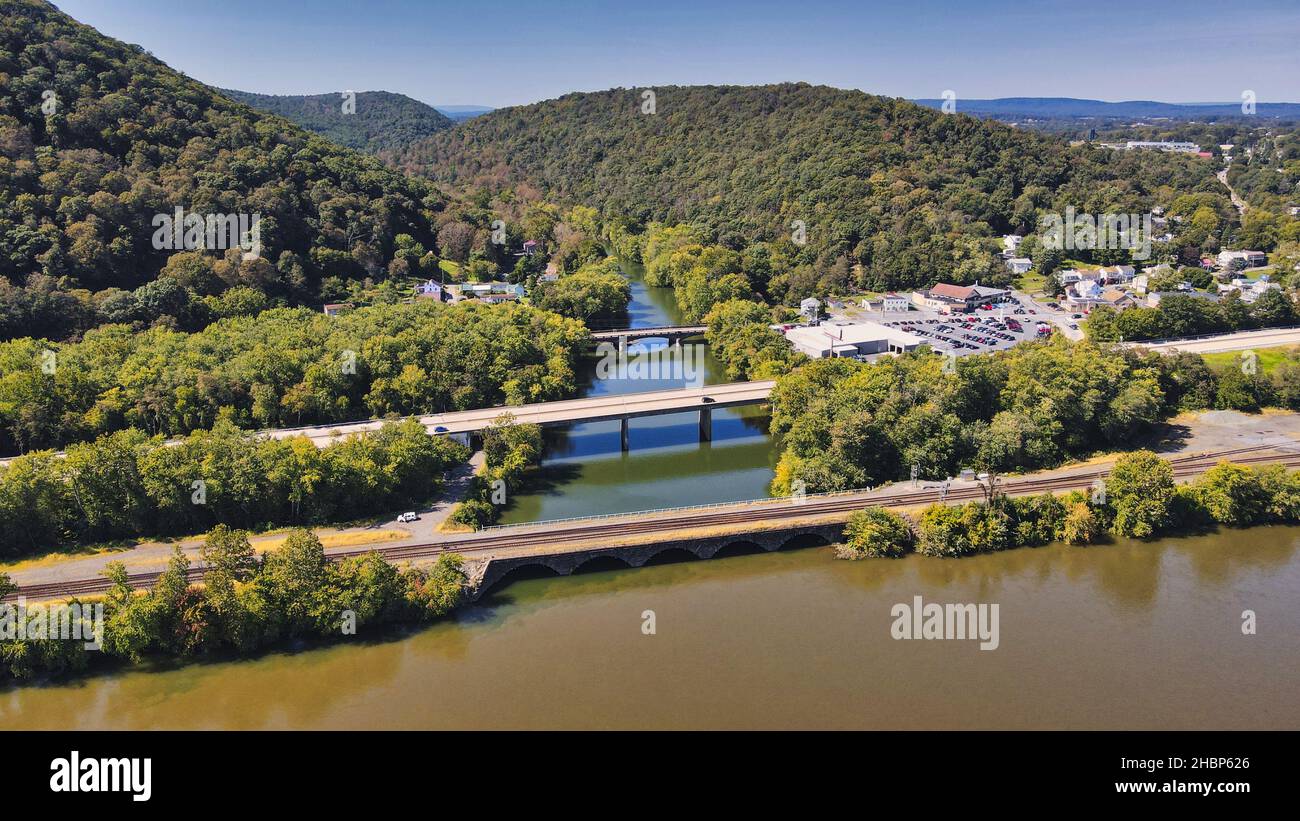 A beautiful view of the Susquehanna River in Duncannon, Pennsylvania ...