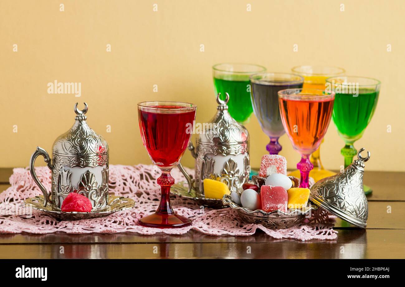 Traditional turkish red rose liqueur hi-res stock photography and ...