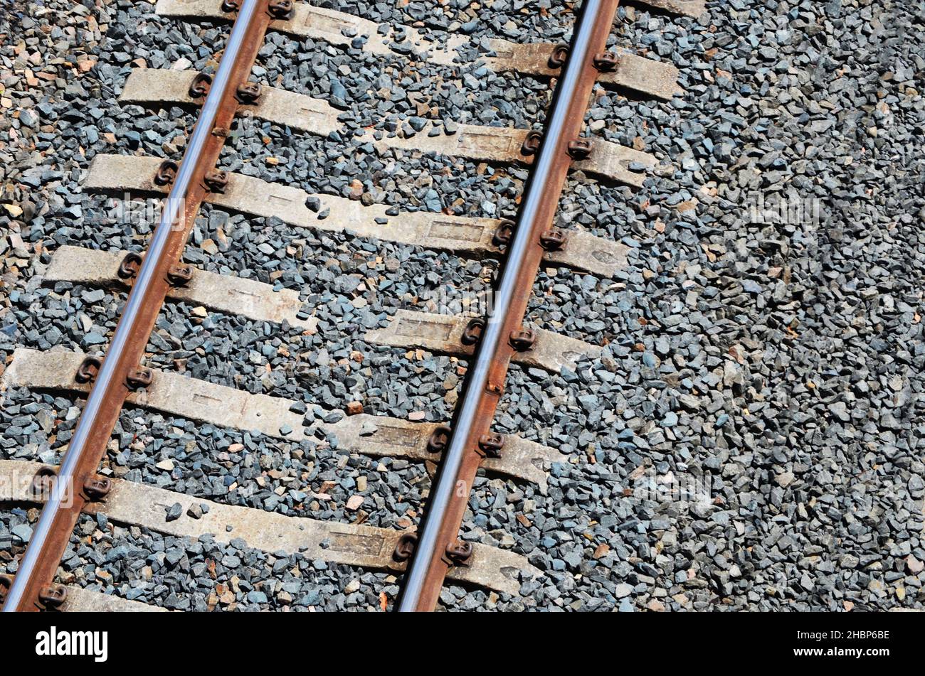 Train tracks up close hi-res stock photography and images - Alamy