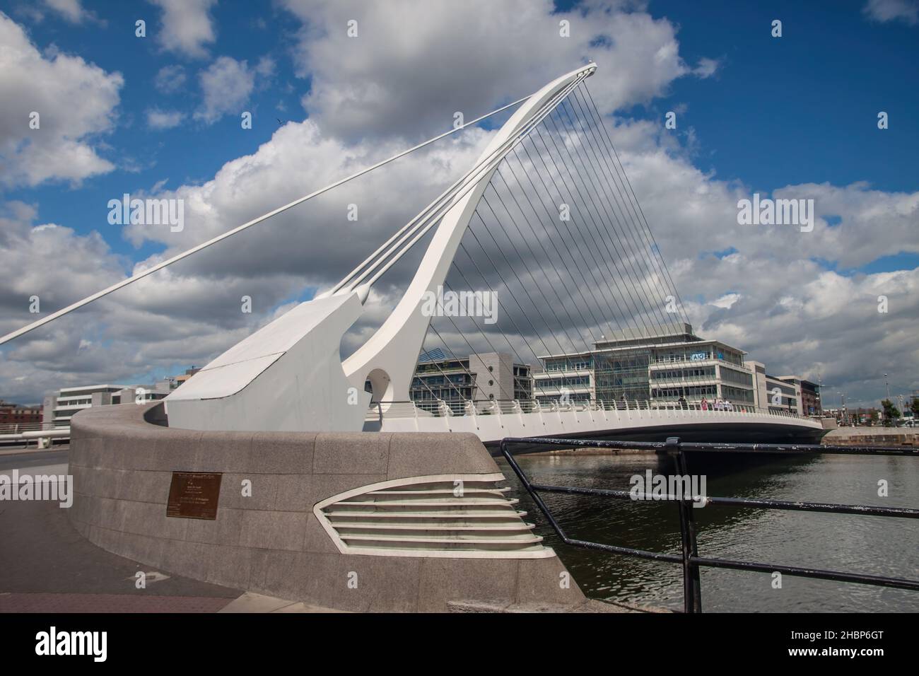 Samuel Beckett Bridge - rotatable road and cable-stayed bridge in ...