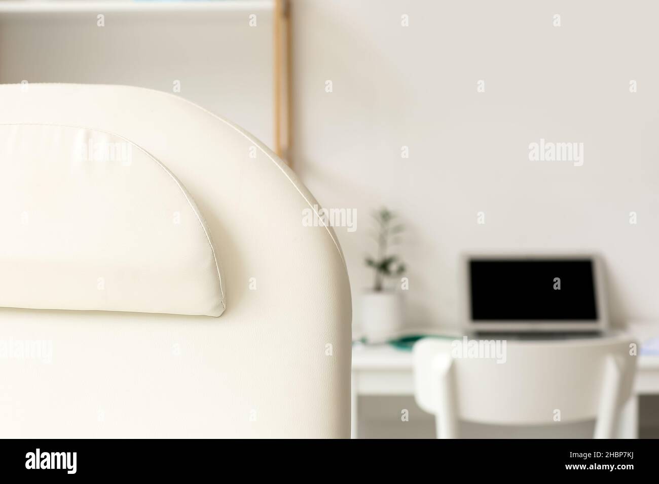 Medical couch in doctor's office, closeup Stock Photo - Alamy