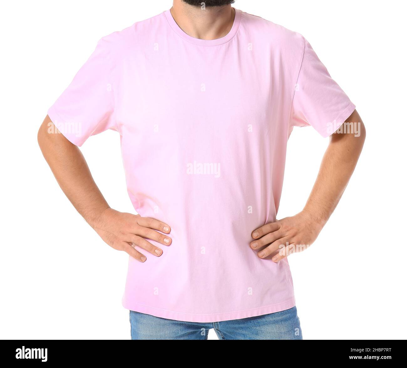 Man in pink t shirt hi-res stock photography and images - Alamy