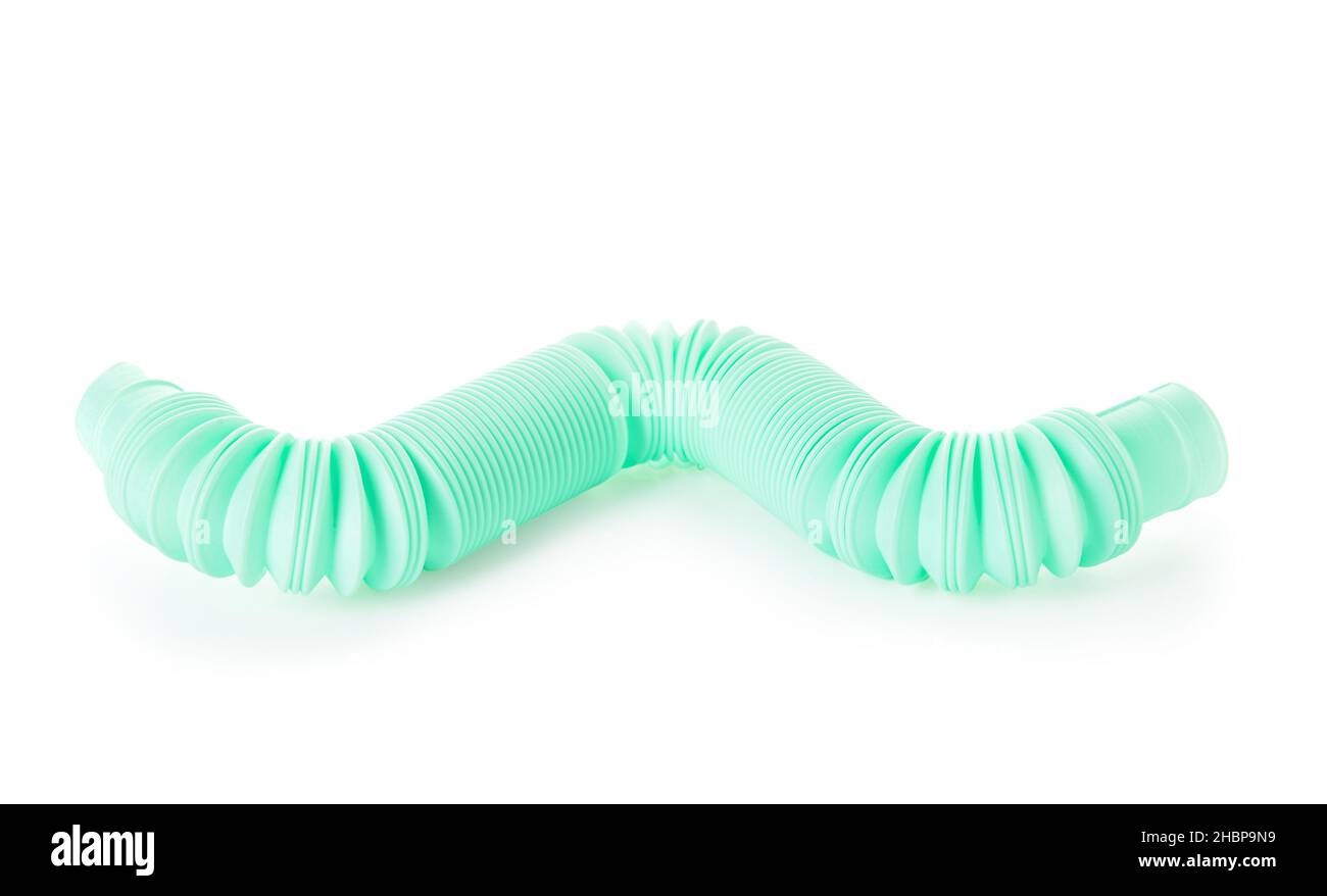 Green Pop Tube on white background Stock Photo - Alamy