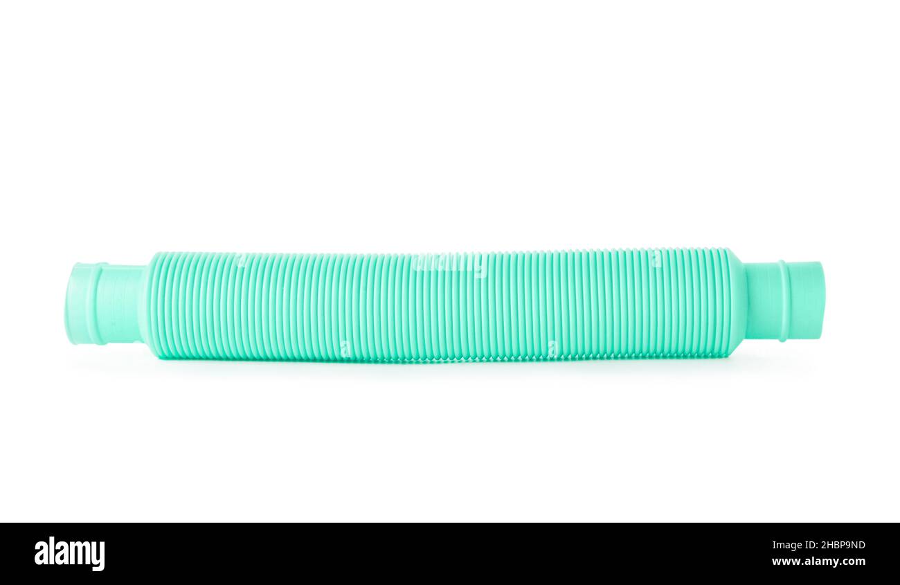 Green Pop Tube on white background Stock Photo - Alamy