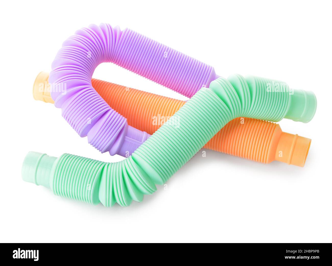 Different Pop Tubes on white background Stock Photo - Alamy