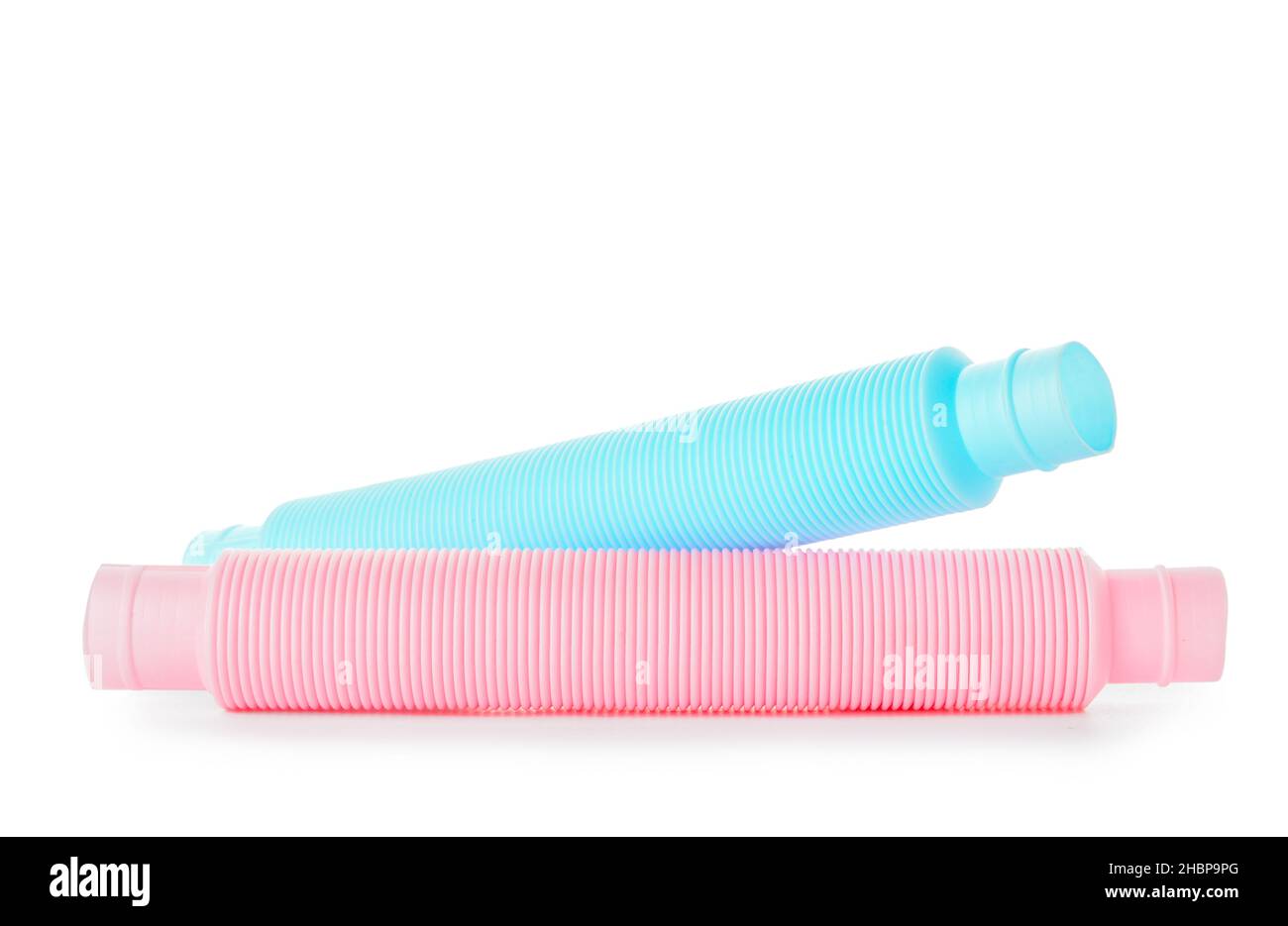 Different Pop Tubes on white background Stock Photo - Alamy