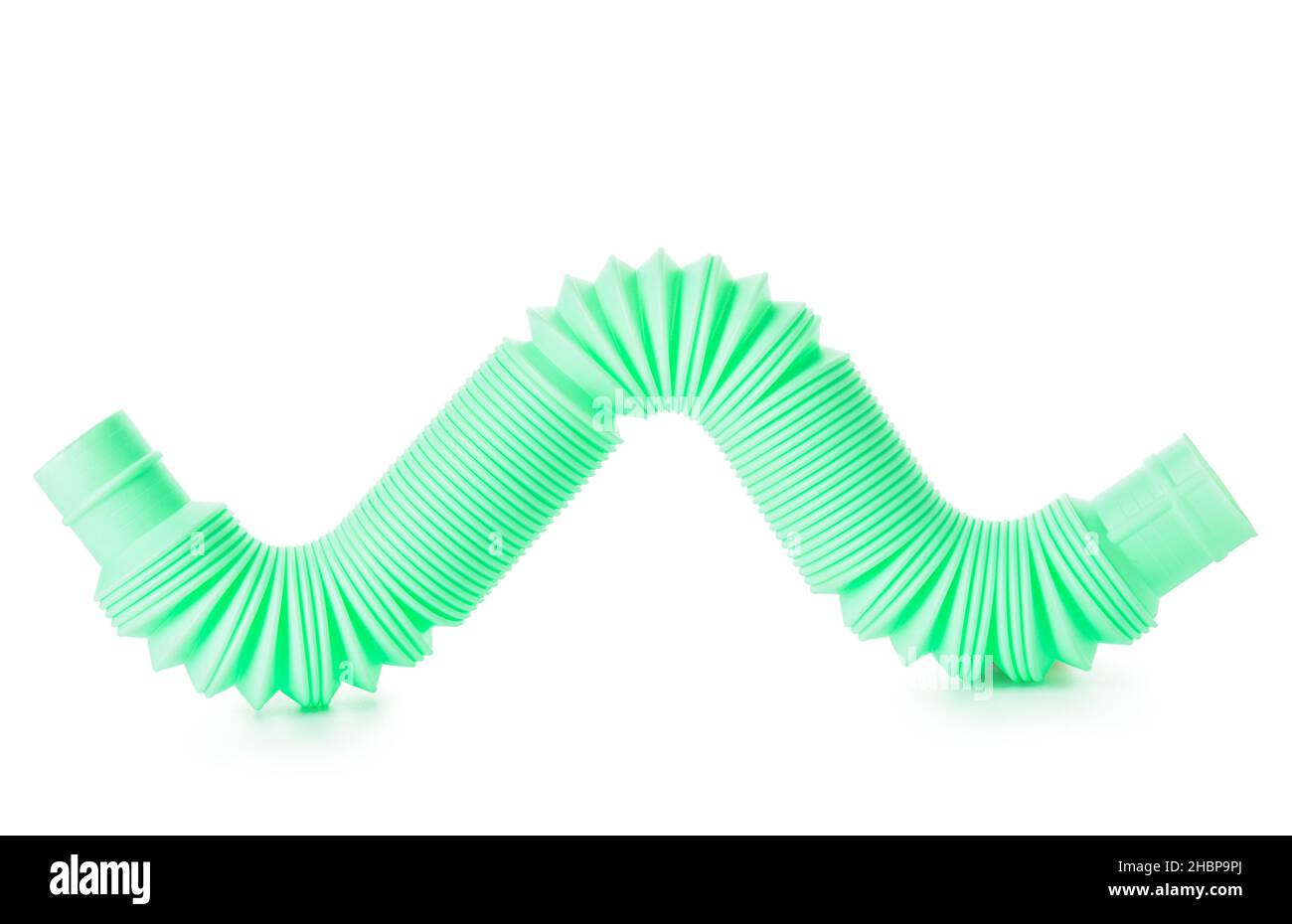 Green Pop Tube on white background Stock Photo - Alamy