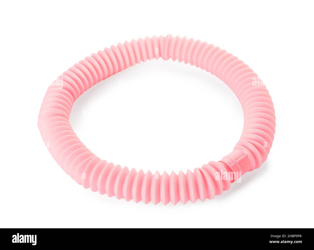 Circle made of pink Pop Tube on white background Stock Photo - Alamy