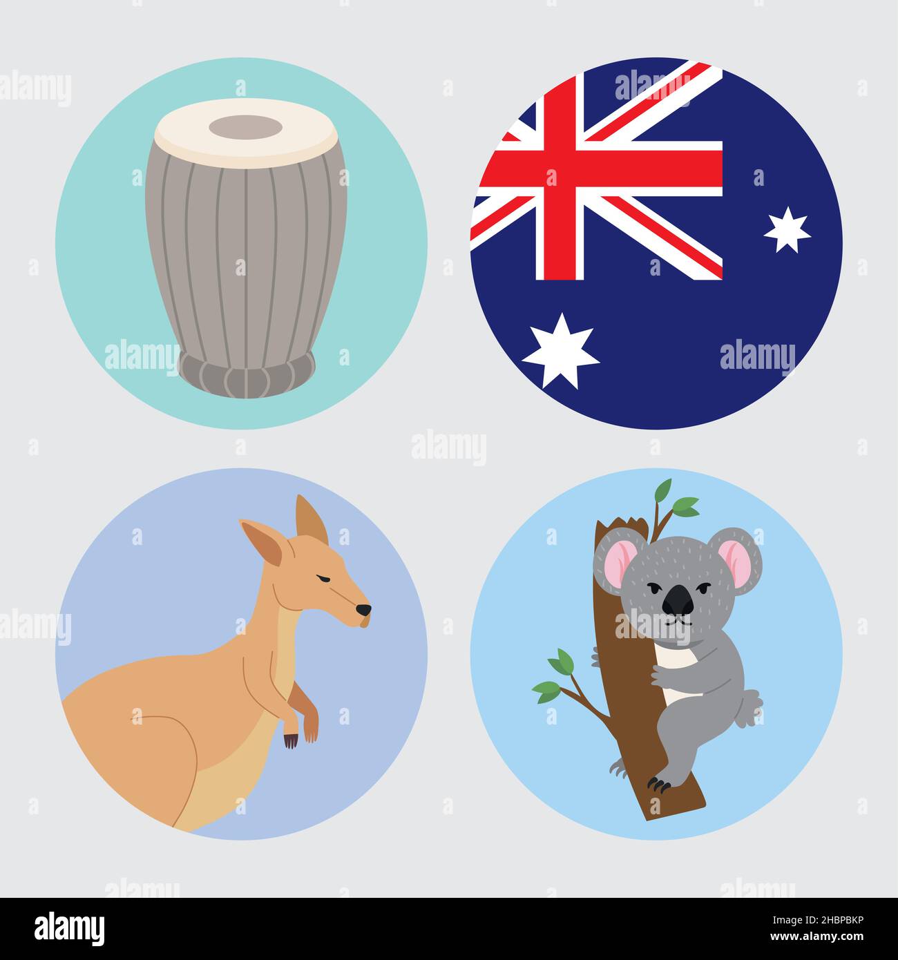 australia day four icons Stock Vector Image & Art - Alamy