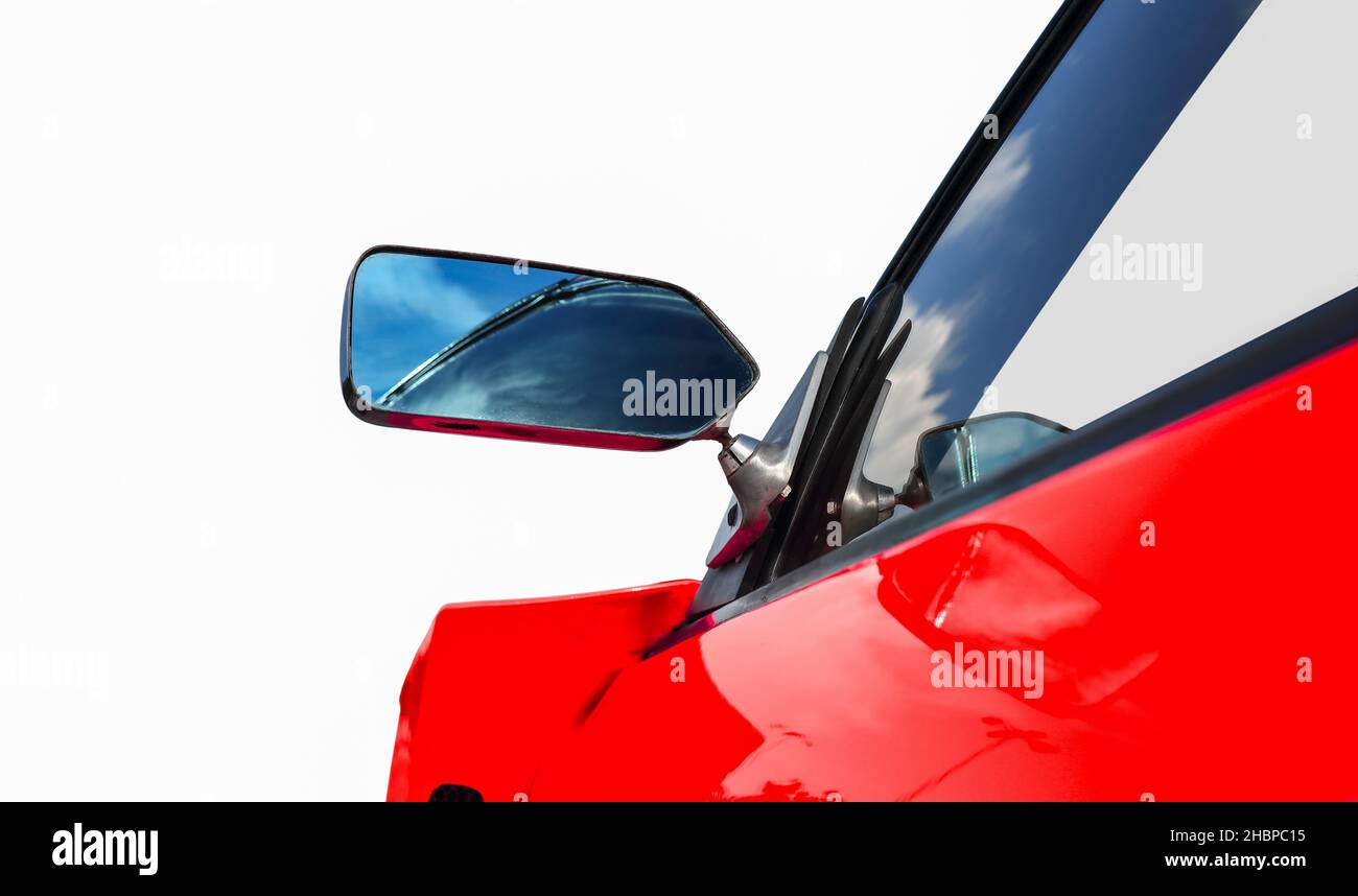 side rear-view mirror on a sports car Stock Photo - Alamy