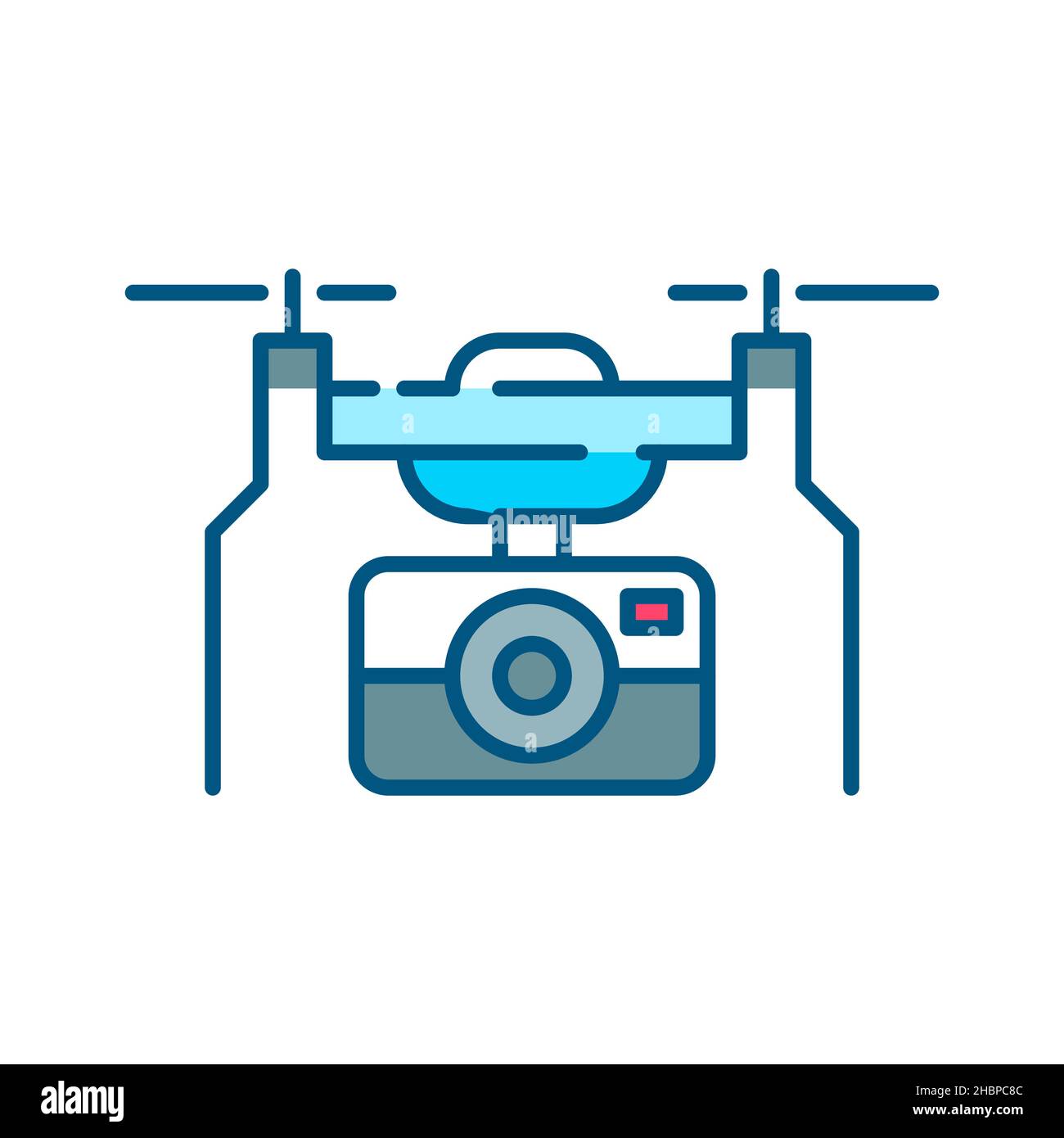 Drone carrying a camera. Aerial photography and surveillance. Pixel ...