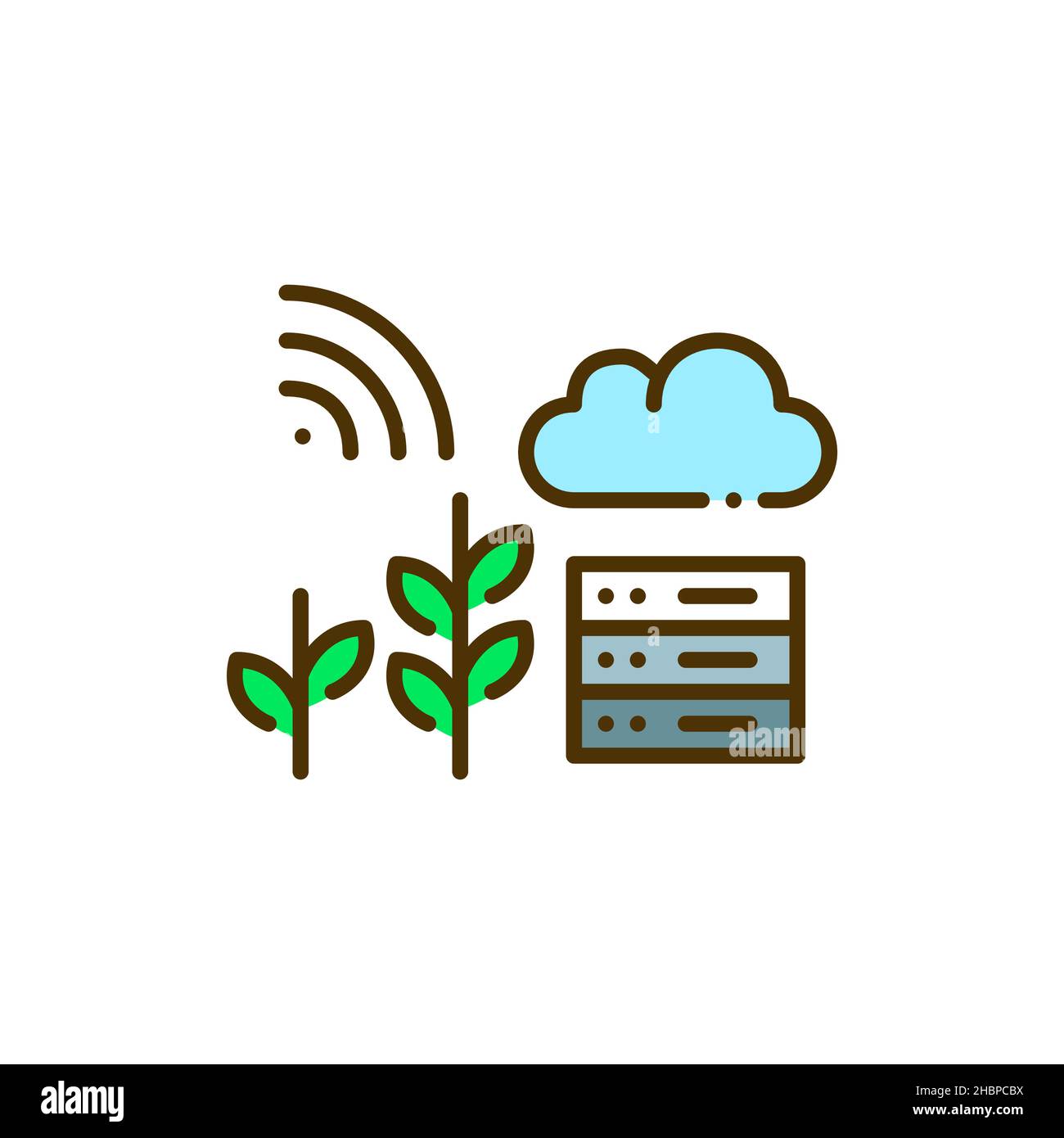 Server linear icon editable Stock Vector Images - Alamy