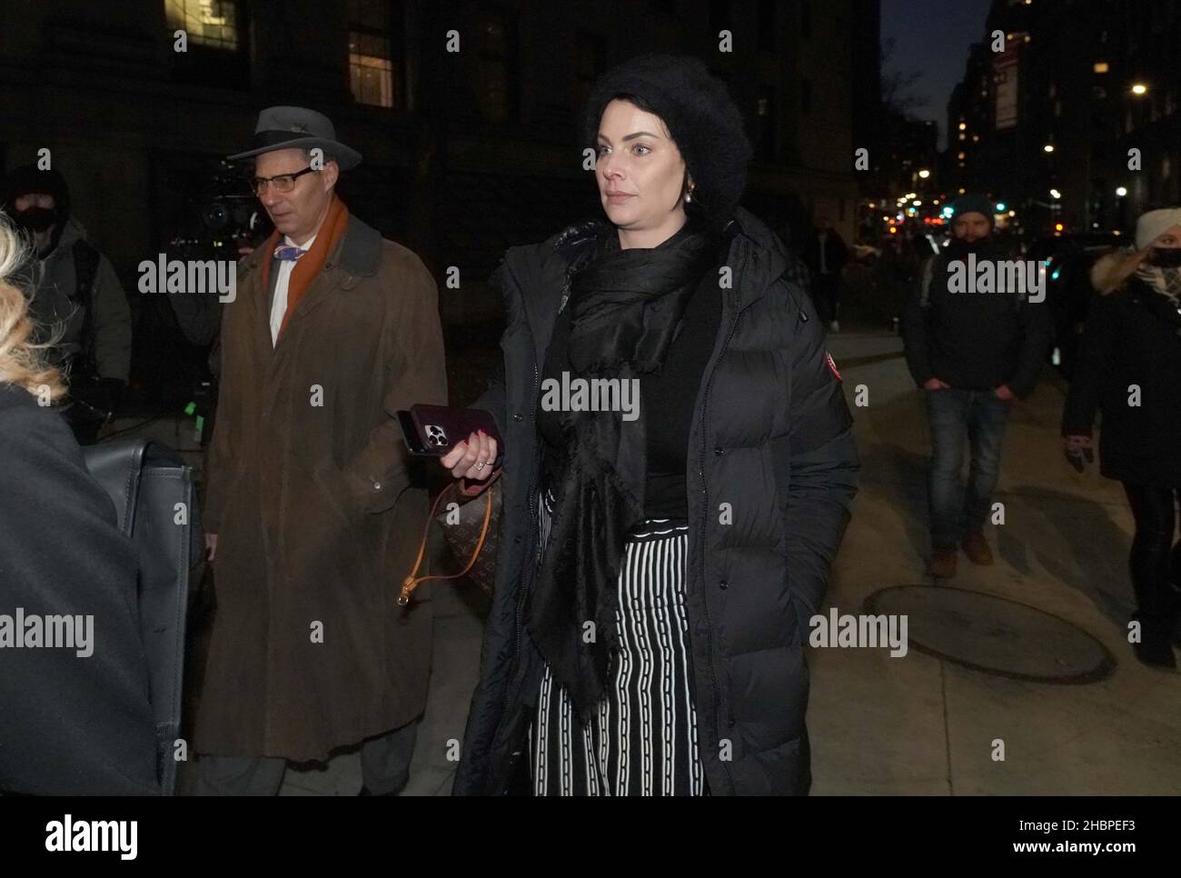 Sarah Ransome (victim of Jeffery Epstein), exits the Federal Court ...