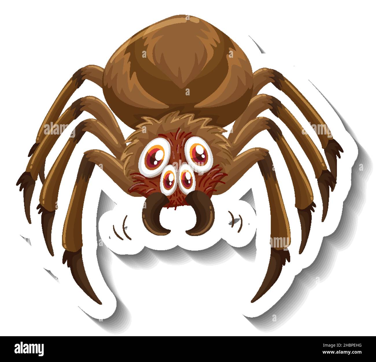 Spider animal cartoon sticker illustration Stock Vector Image & Art - Alamy