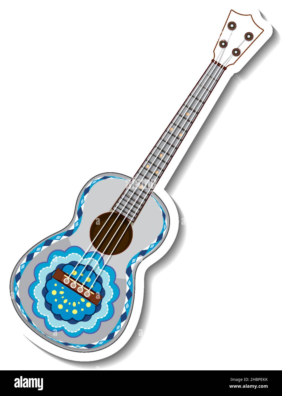 Mexican guitar music instrument cartoon illustration Stock Vector Image ...