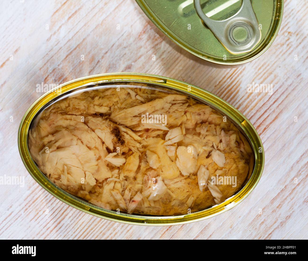 Bonito fish fillets preserved in oil Stock Photo - Alamy