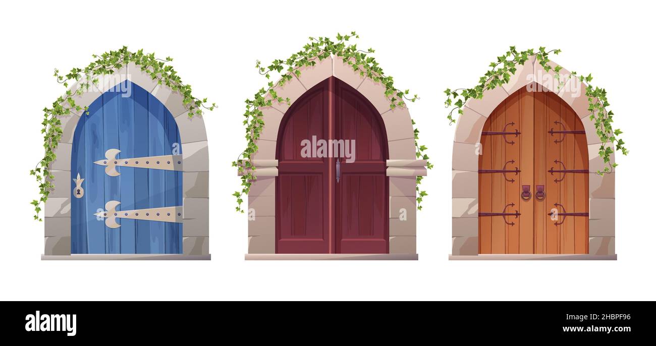 Medieval entrance gate in Stock Vector Images - Alamy