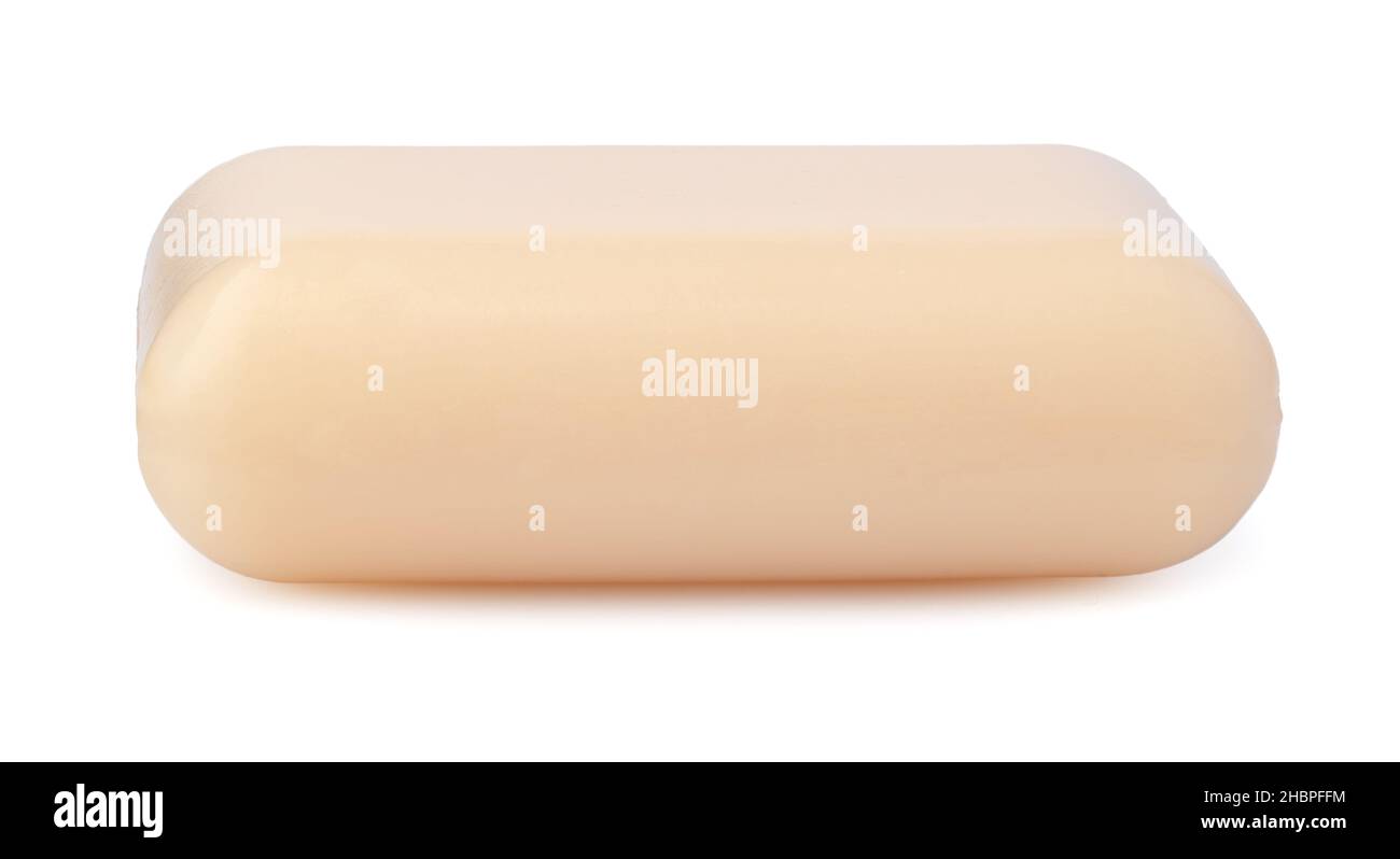 Single soap bar isolated on white background Stock Photo - Alamy