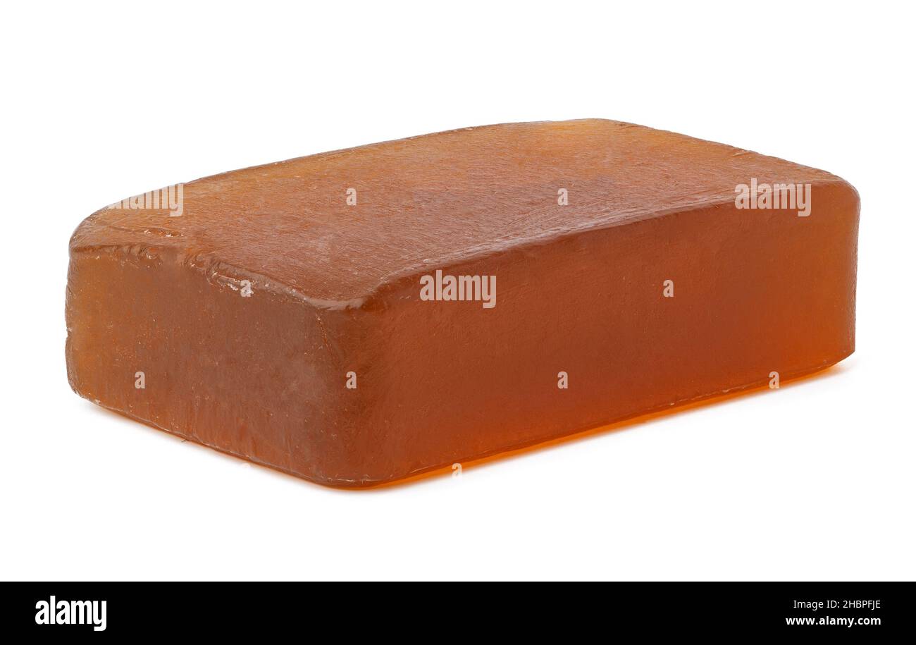 Single soap bar isolated on white background Stock Photo - Alamy